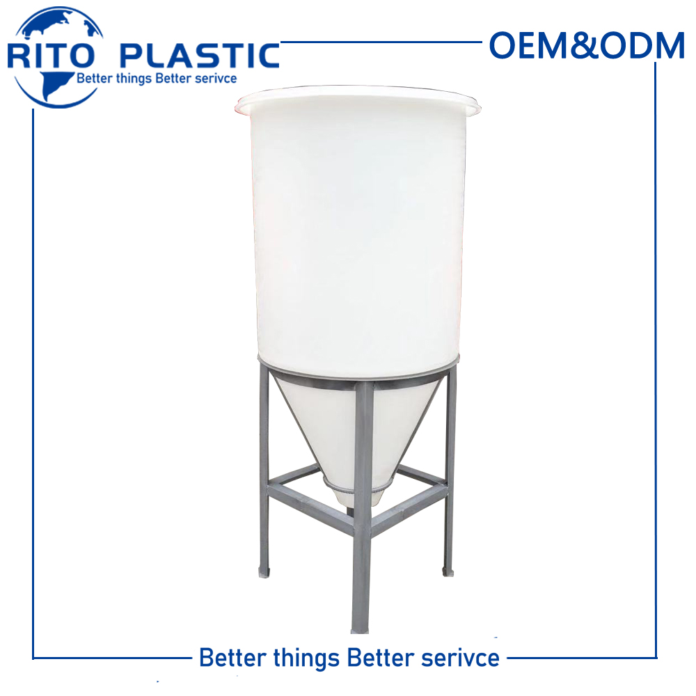 polyethylene cylindrical conical bottom plastic tank - RITO PLASTIC